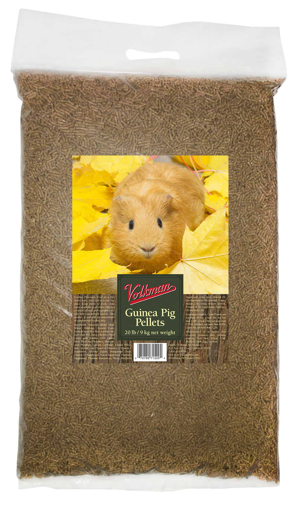 Volkman Guinea Pig Pellets 20lb - Volkman Pet Products