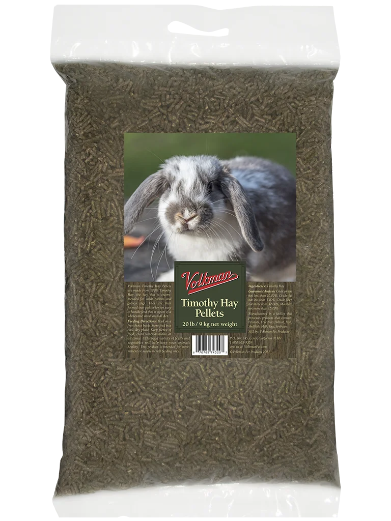 Volkman Timothy Hay Pellets 20lb - Volkman Pet Products