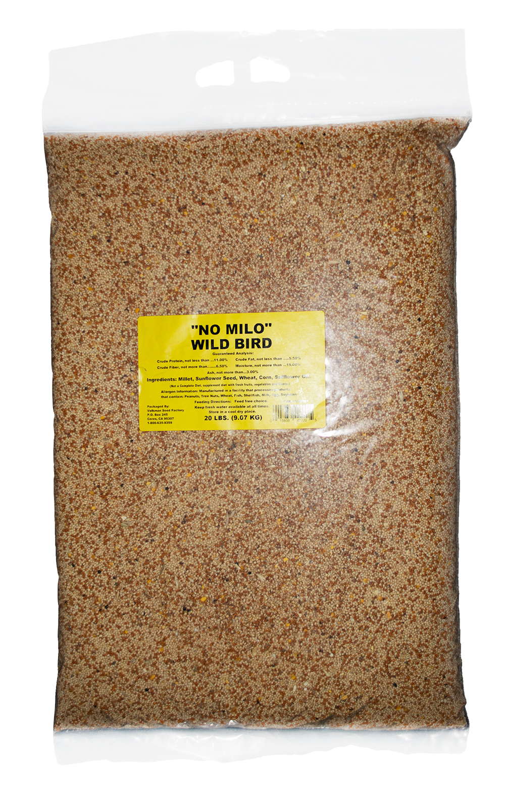 No Milo Wild Bird 20lb - Volkman Pet Products